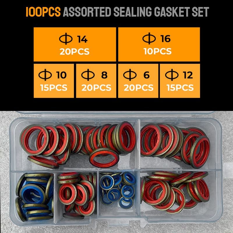 100pcs/ 245pcs Assorted Sealing Gasket Set – Vipsheep.com