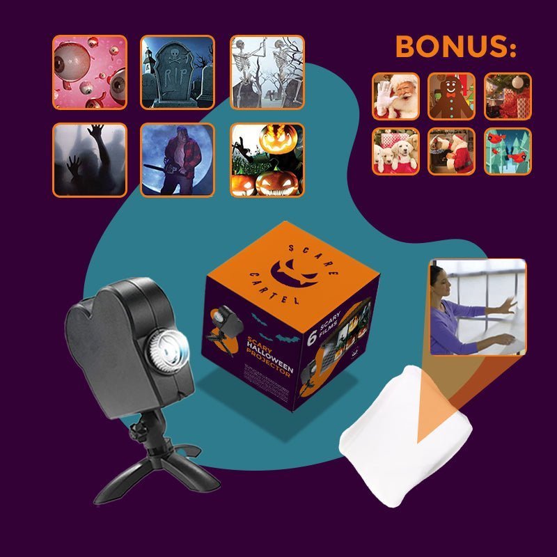 Scary Halloween Projector( Projector + 12 videos + Screen) – Vipsheep.com